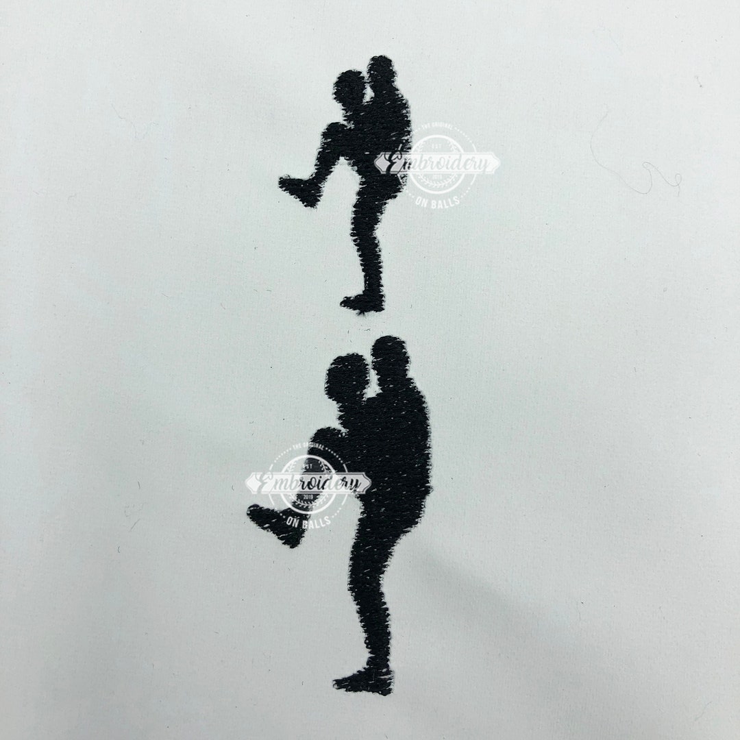 Ball Player Male Pitcher - Mini Machine Embroidery Design Baseball ...