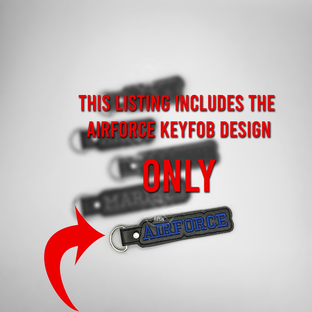 AIRFORCE MILITARY Key Fob – ITH Machine Embroidery Design - Etsy