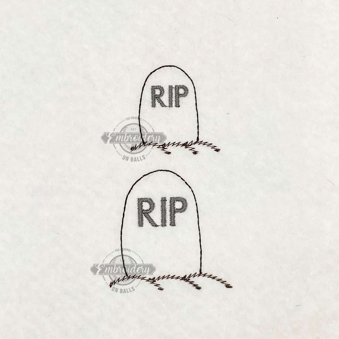 RIP Tombstone Headstone Gravestone - Mini Machine Embroidery Design ...