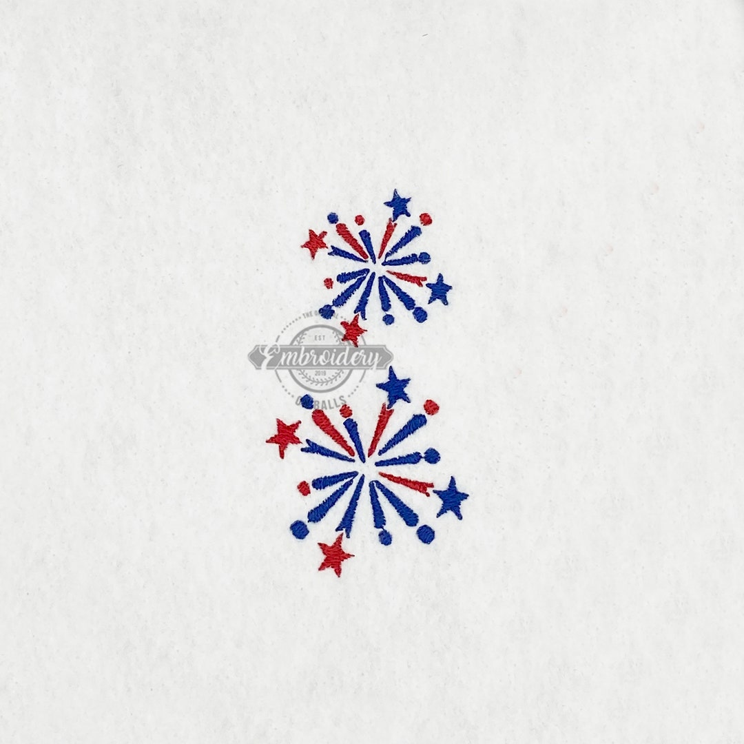 Fireworks USA Fourth of July-july 4th Mini Machine Embroidery Designs ...