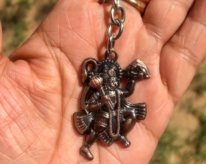 4 Artisan Crafted Lord Hanumanas Metal Key Ring, Key Chain Handmade ...