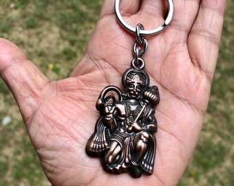 4 " Artisan Crafted Lord Hanumanas Metal Key Ring, Key Chain Handmade ...