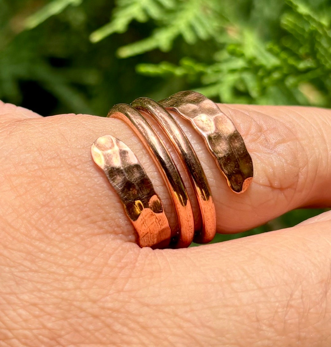 Pure Copper Coil Ring, Healing Jewelry, Copper Jewelry, Customized ...