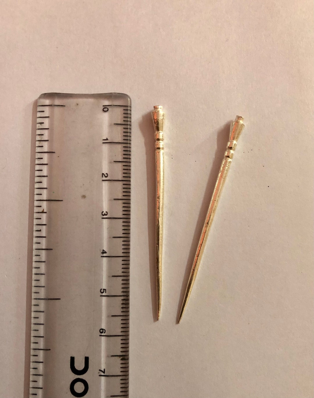 2 Piece 925 Sterling Silver Toothpick for Teeth, Fruits, Food, Plain ...