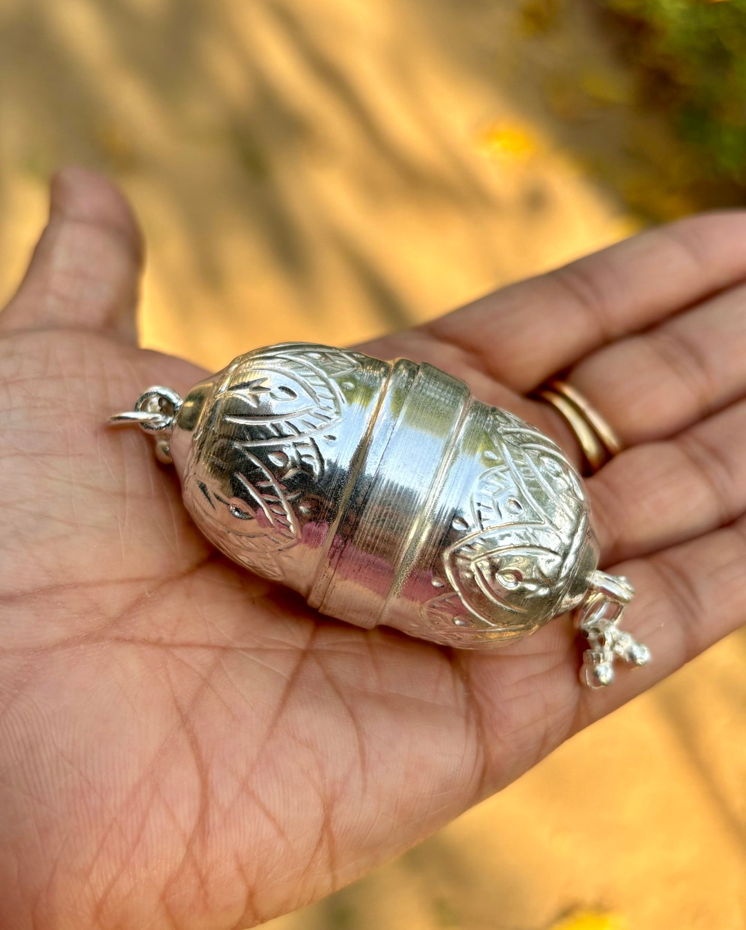 999 Silver Handmade Coconut, Hindu Religious Article, Shriphal, Nariyal ...