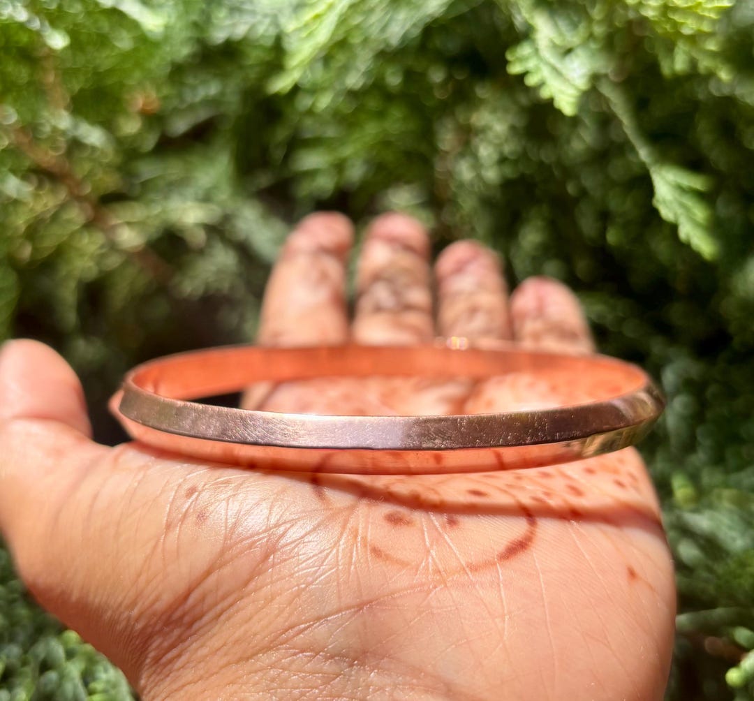 1 Pc Pure Copper Bangles, Unisex Bracelet Bangle, Healing Bangle, V ...