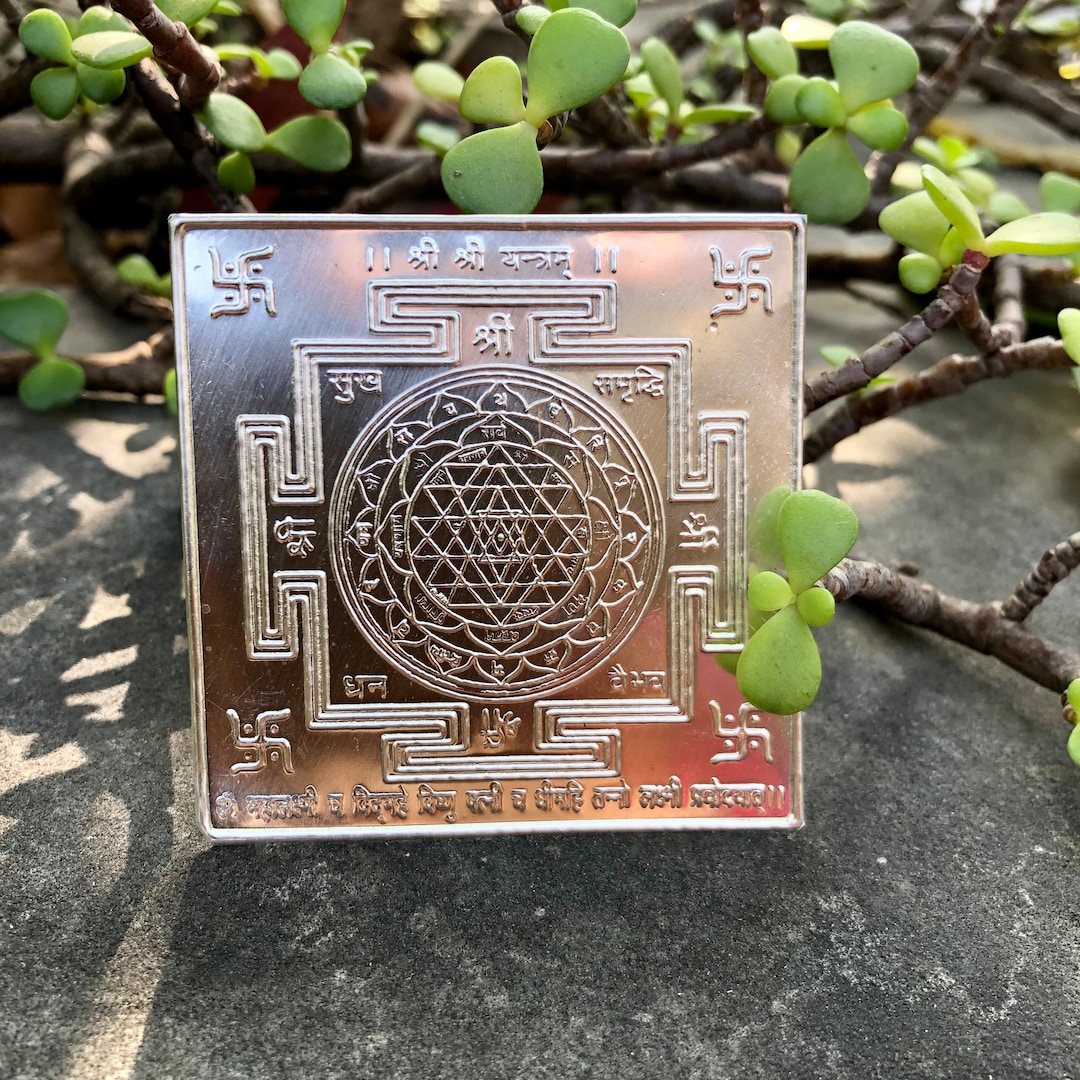 999 Silver Hindu Religious Shri Shree Sri Meru Yantra Yantram Temple ...