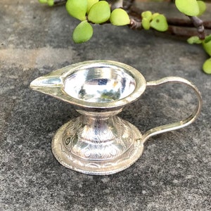 Silver Diya With Handle - Etsy