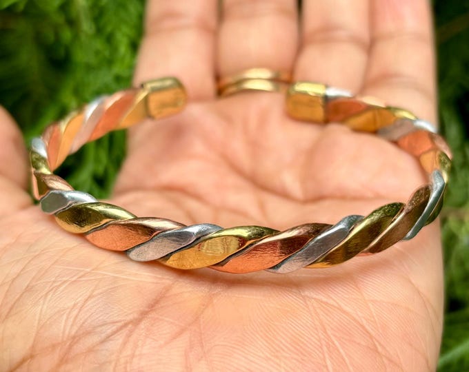 1 Pc Pure Ashtadhatu, Copper Brass Silver Healing Bangle, Cuff ...