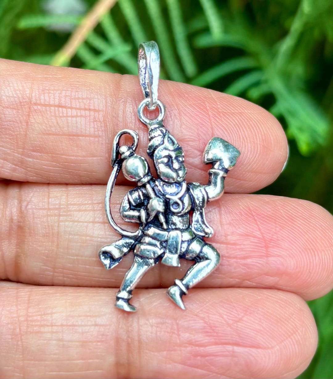 925 Silver Lord Hanumana, Hanuman Ji Pendant Oxidized Oxidised Jewelry ...
