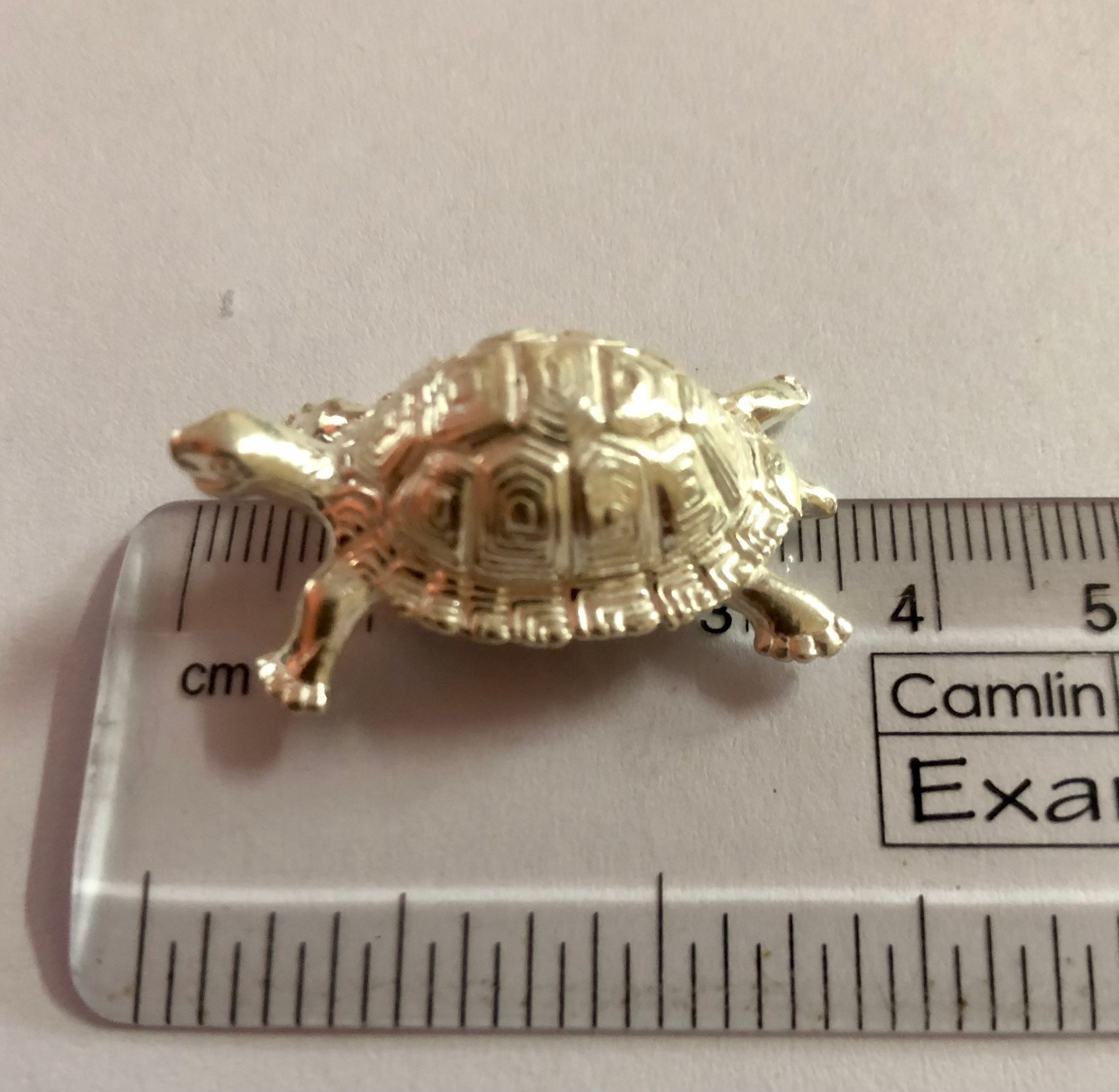 999 Silver Hindu Religious Lord Vishnus Turtle Kachua Kurma Avatar 3.5 ...