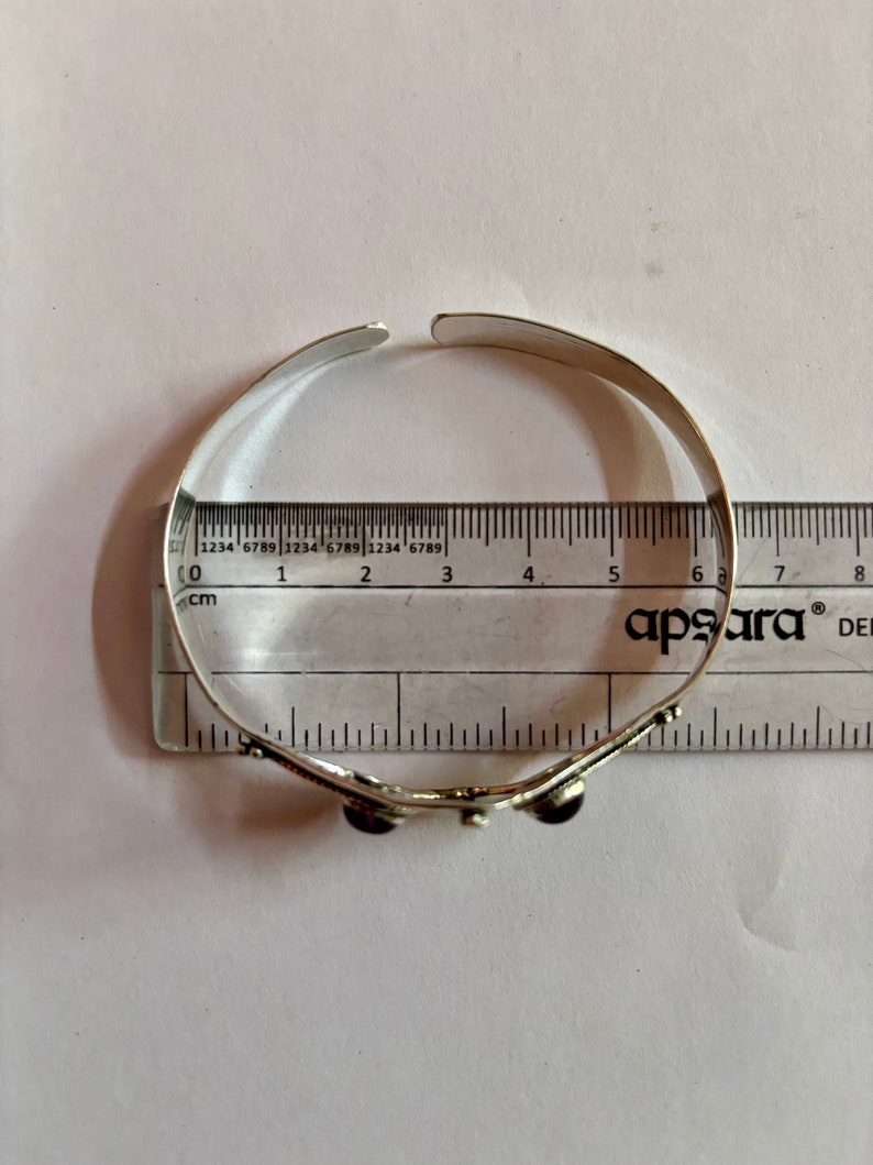 925 Sterling Silver Plated Handmade Cuff Bangle Jewelry, Adjustable ...