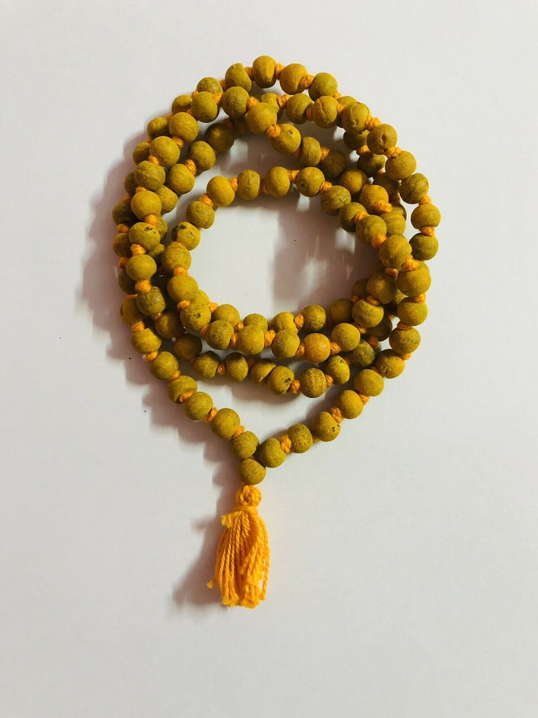 Haldi Turmeric Baglamukhi Japa Jaap Mala ROSARY 108+1 Prayer Beads 32 ...