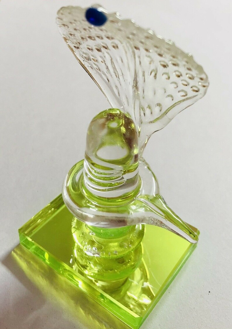 3.25 Inch Glass Shivling Hindu God Shiva Lingam With Snake - Etsy