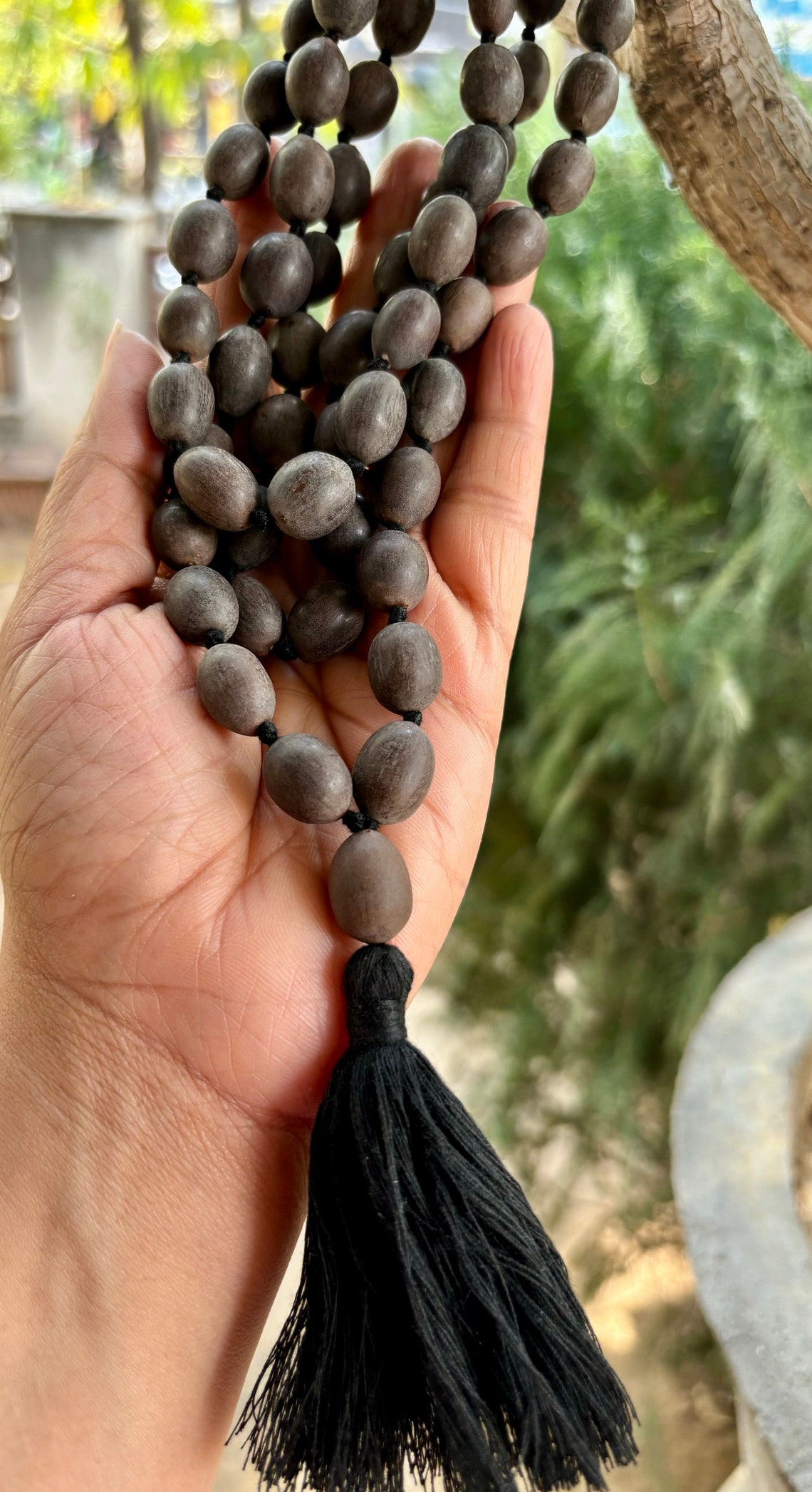 KAMAL GATTA Lotus Seed Original Mala ROSARY 108+1 Bead 68 Inch Prayer ...