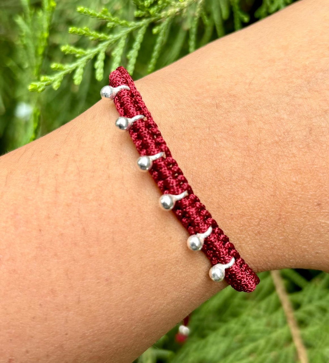 1 Pc 925 Silver + Thread Evil Eye Protection Bracelet, Nazariya ...