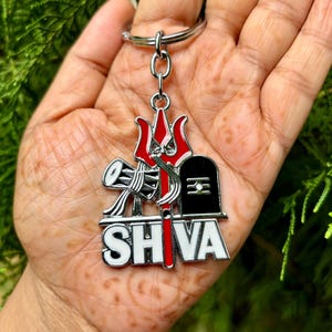 4 " Artisan Crafted Lord Shiva, Damru, Trishul, Metal Key Ring, Key ...