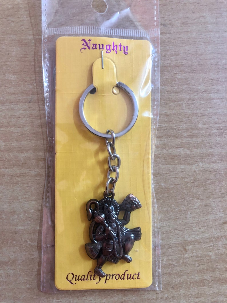 4 " Artisan Crafted Lord Hanumanas Metal Key Ring, Key Chain Handmade ...