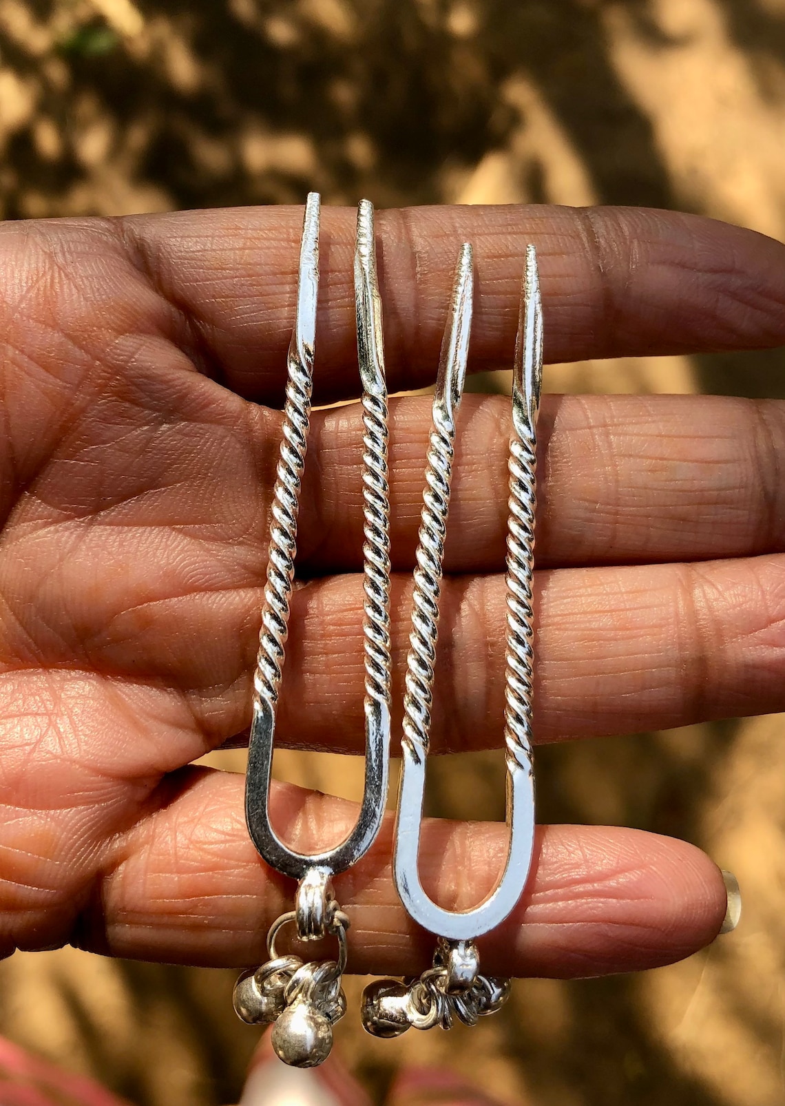 925 Silver 2 Pc Handmade Juda Pin Hair Bun Stick 11 Grams - Etsy