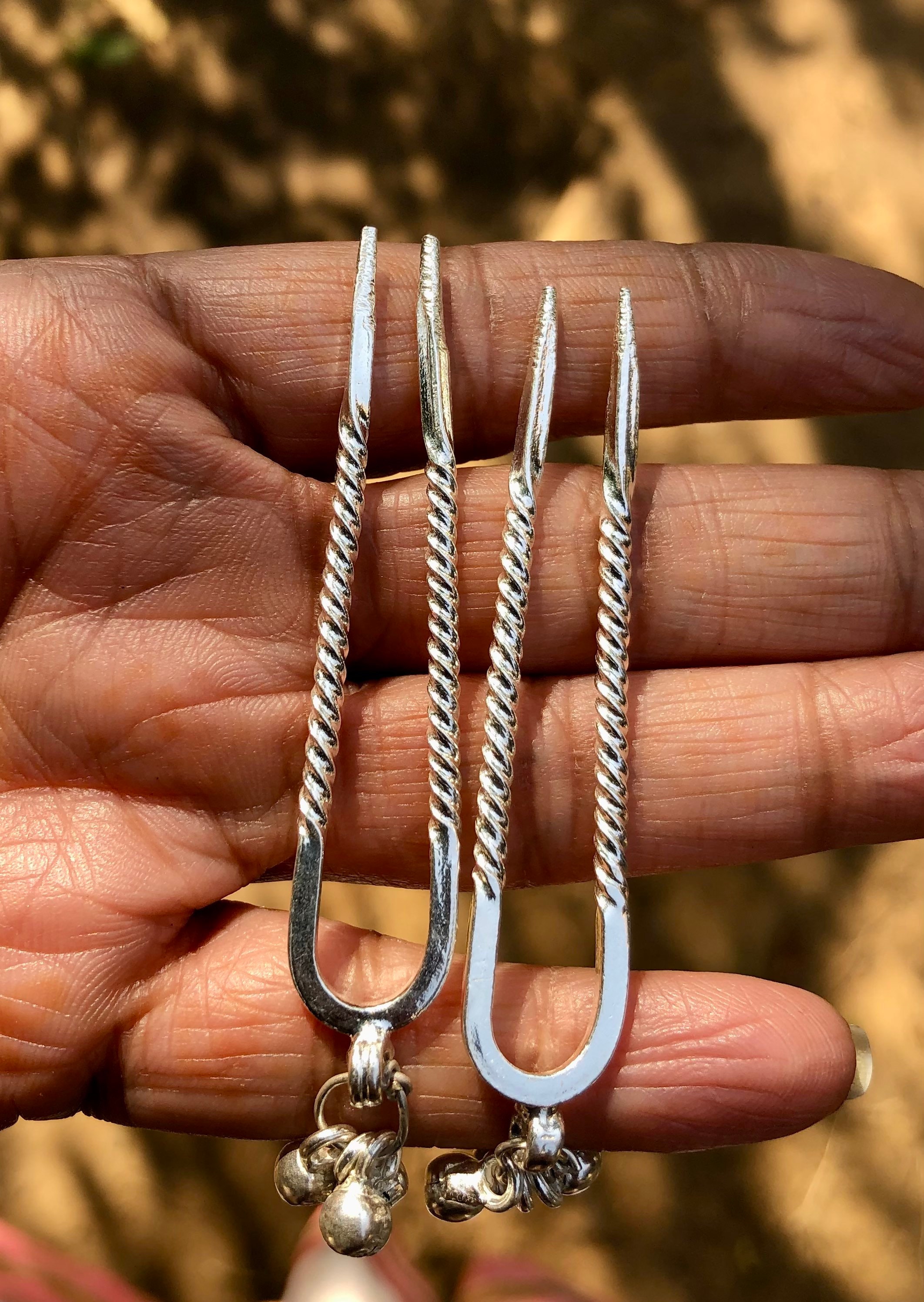 925 Silver 2 Pc Handmade Juda Pin Hair Bun Stick 11 Grams - Etsy