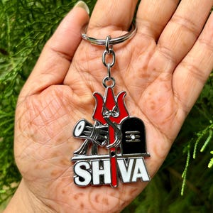 4 " Artisan Crafted Lord Shiva, Damru, Trishul, Metal Key Ring, Key ...