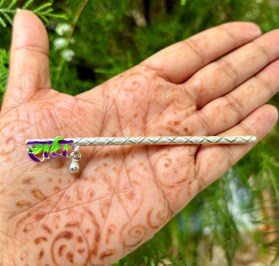 999 Silver Handmade Lord Krishna LADDU GOPAL Bansuri Flute, 10 Cm ...