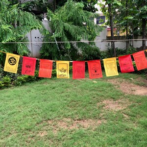 Himalayan Cloth Flags, Hindu Prayer Flags, Char Dham Flags, 13x9cm Flag ...