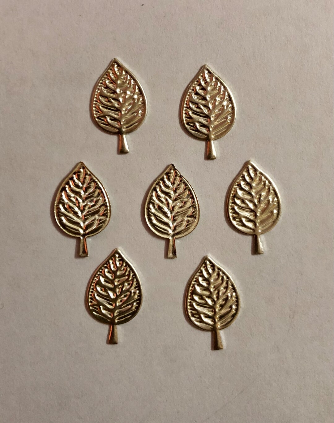 7 Pc 999 Silver Hindu Religious Lord Krishnas Tulsi Tulasi Patra Leaf ...