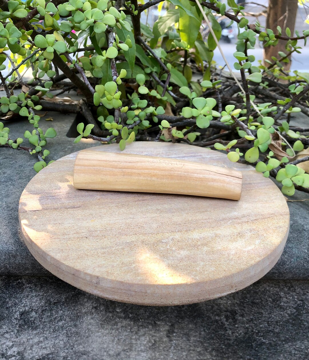 7 Inch Chandan Pata, Sandalwood Grinding Stone, Heavy Chakla - Etsy