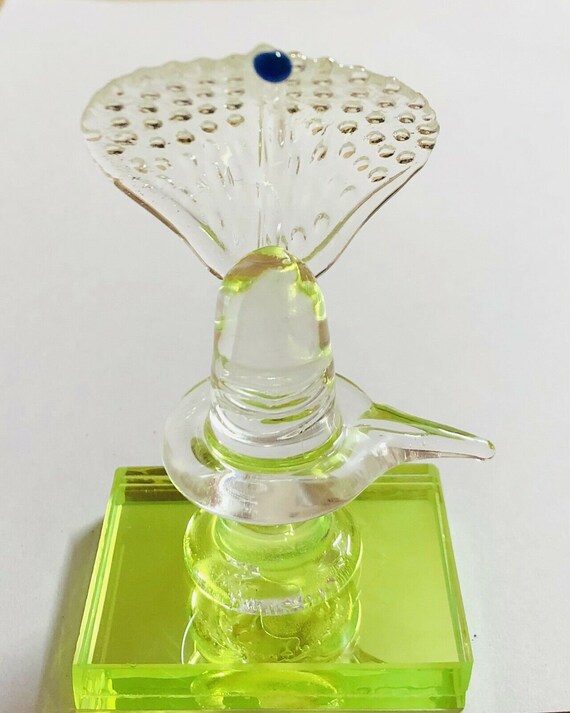 3.25 Inch Glass Shivling Hindu God Shiva Lingam With Snake - Etsy
