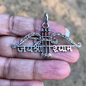925 Sterling Silver Ai Shri Shyam Pendant, Khatu Shyam Ji Pendant, for ...