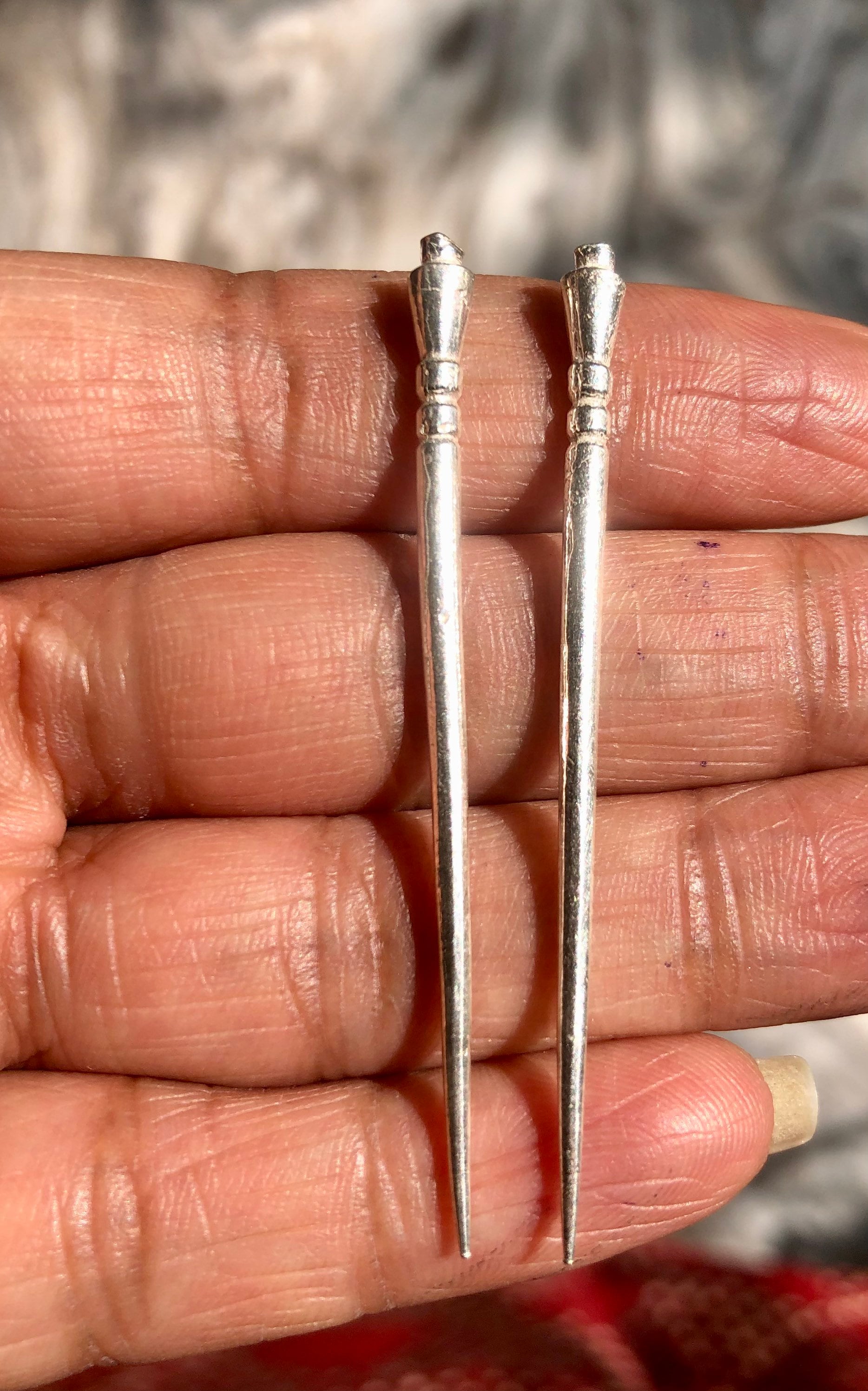 2 Piece 925 Sterling Silver Toothpick for Teeth Fruits Food - Etsy