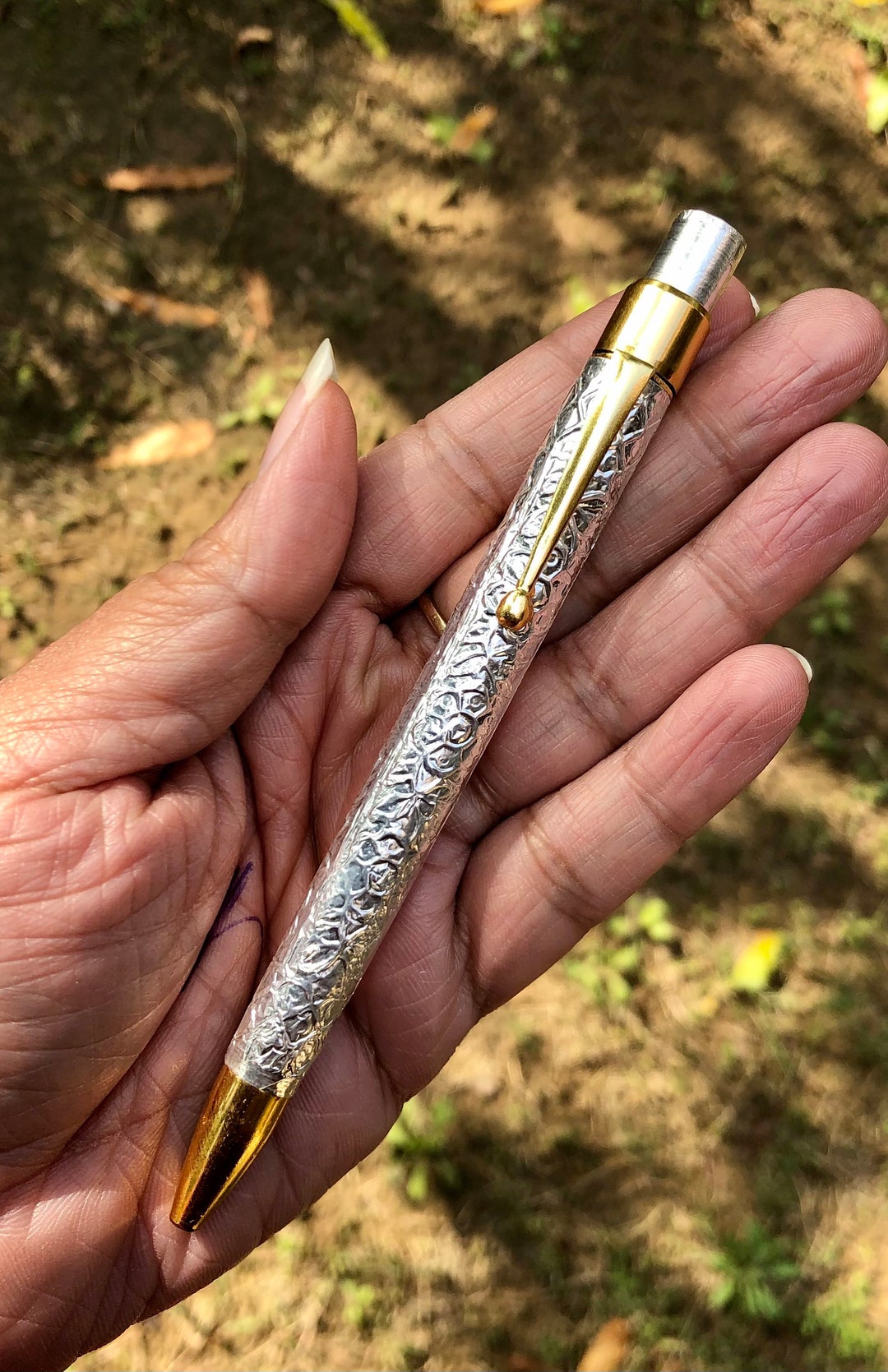 Handmade Sterling Silver Devi Saraswati Pen, Religious Pooja, 5" - Etsy