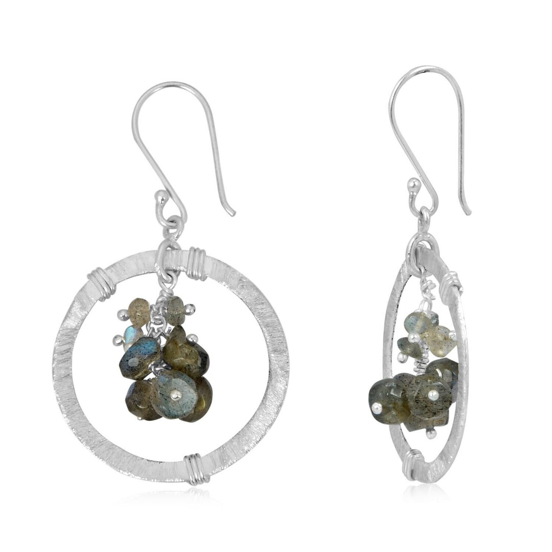 Artisan Crafted Sterling Silver Scratch Finish and Labradorite Jewelry ...