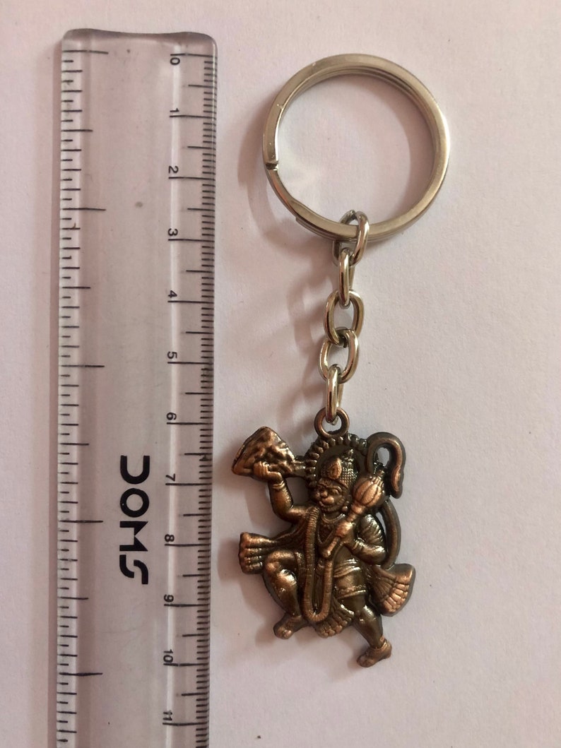 4 " Artisan Crafted Lord Hanumanas Metal Key Ring, Key Chain Handmade ...