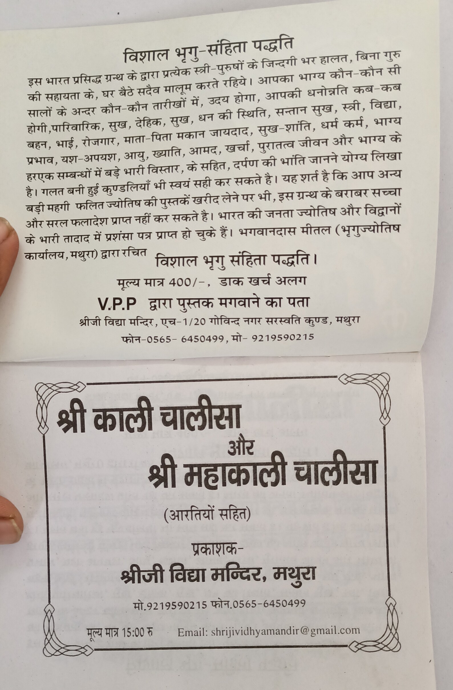 Religious SHRI KALI CHALISA Chaalisa Hindi Book Kaali Puja - Etsy