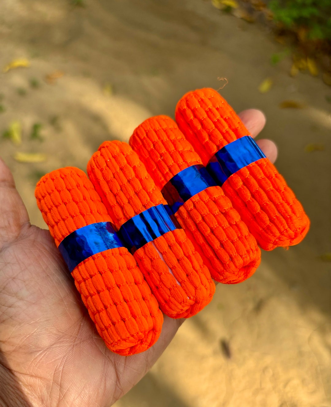 4 Pc Orange Silk MOLI MAULI KALAWA Raksha Sutra Sacred Thread for Hindu ...