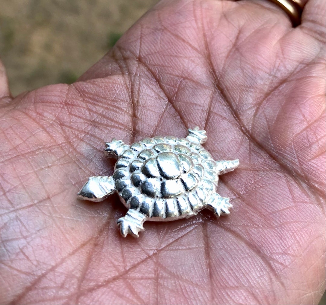 999 Silver Hindu Religious Lord Vishnus Turtle Kachua Kurma Avatar 3.2 ...