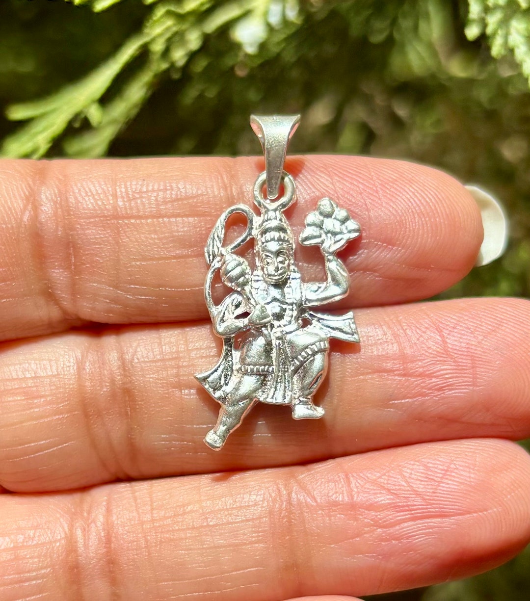 999 Silver Lord Hanuman Pendant, Handmade Hindu Locket - Etsy