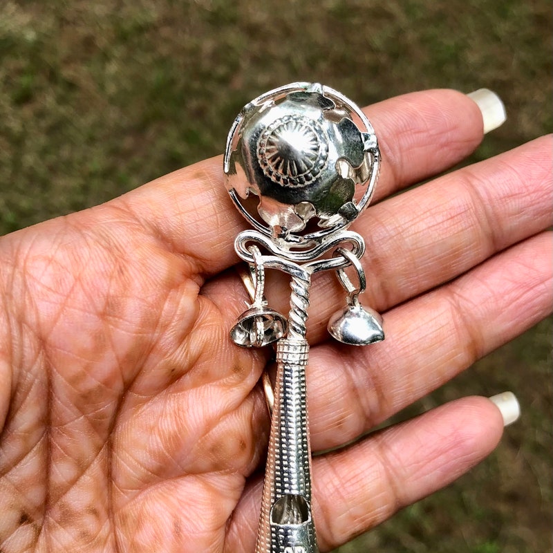 Silver Baby Rattle - Etsy
