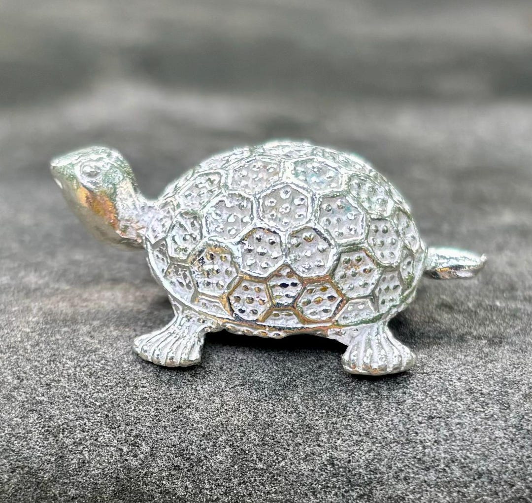 999 Silver Hindu Religious Lord Vishnus Turtle Kachua Kurma Avatar 4.4 ...