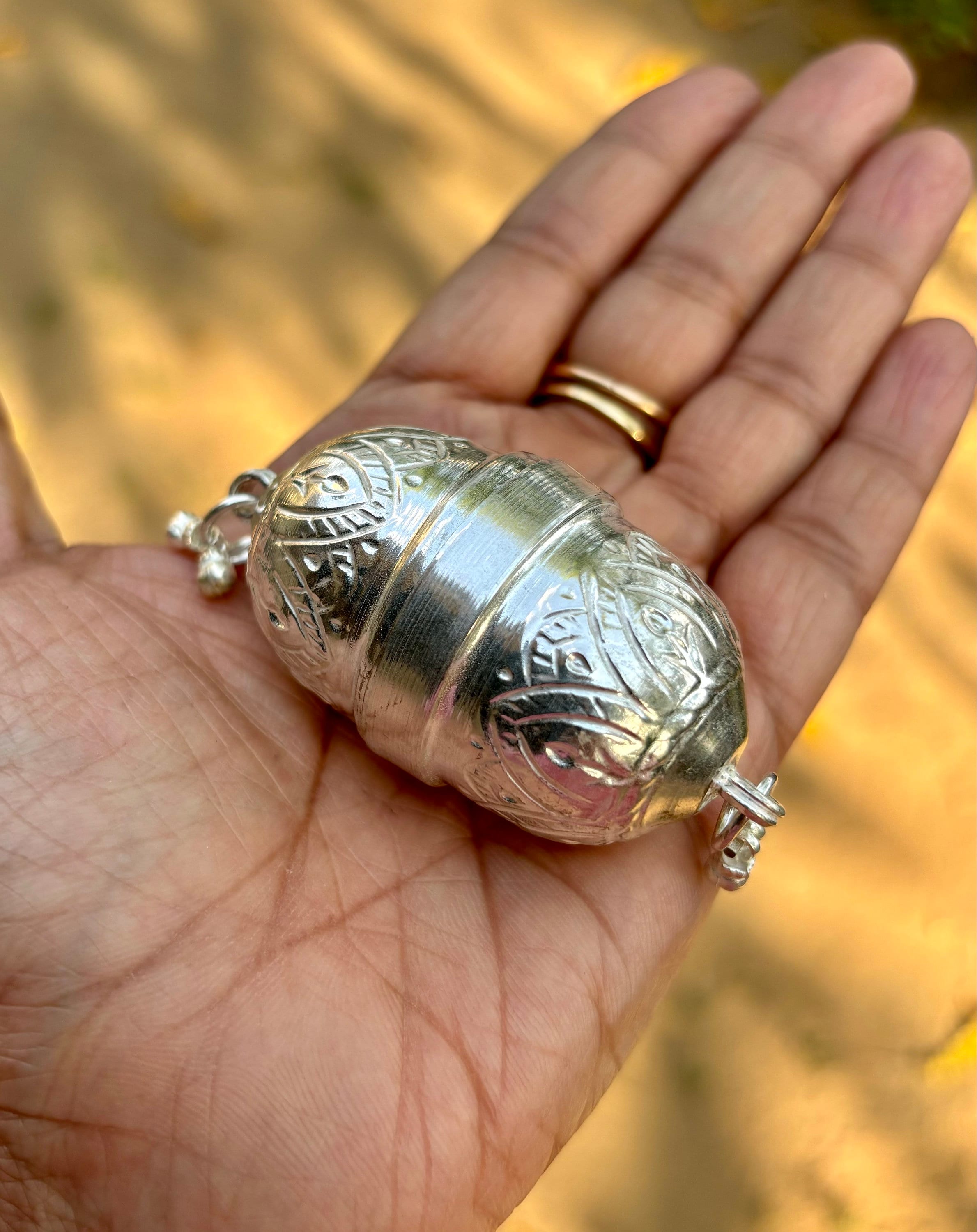 999 Silver Handmade Coconut, Hindu Religious Article, Shriphal, Nariyal ...
