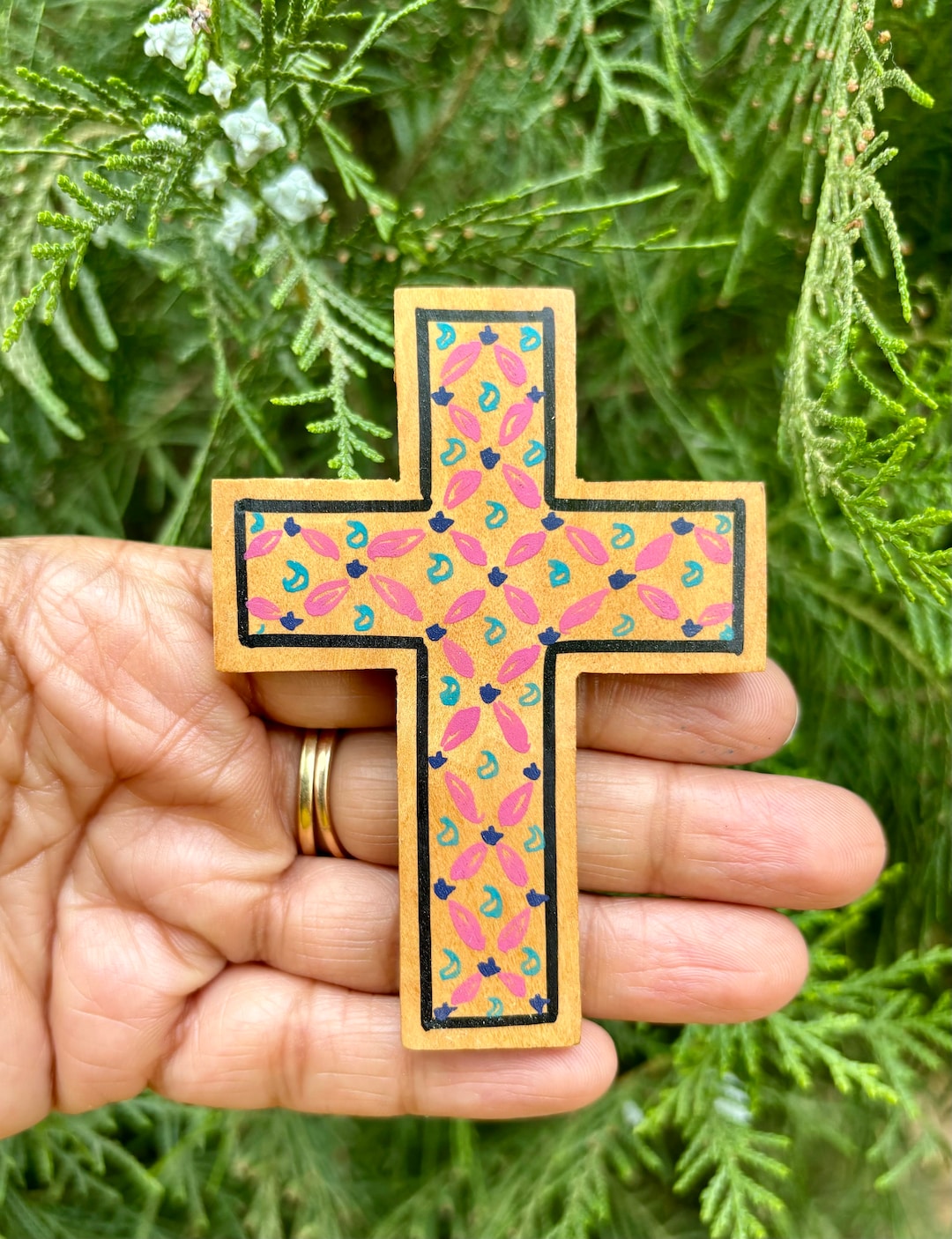 1 Pc Wood CROSS Pendant, Jesus Christ, Wooden Locket Handmade, 8 Cm ...