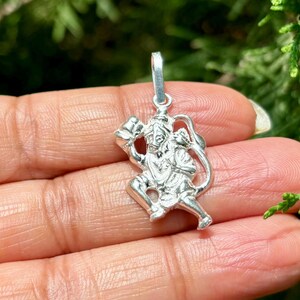 999 Silver Lord Hanumana, Hanuman Ji Pendant Oxidized Oxidised Jewelry ...