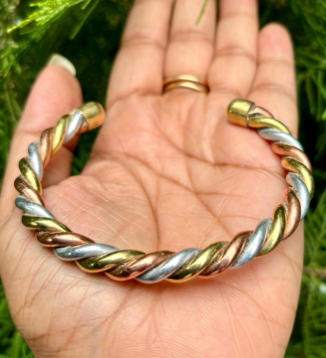 1 Pc Pure Ashtadhatu, Copper Brass Silver Healing Bangle, Cuff ...