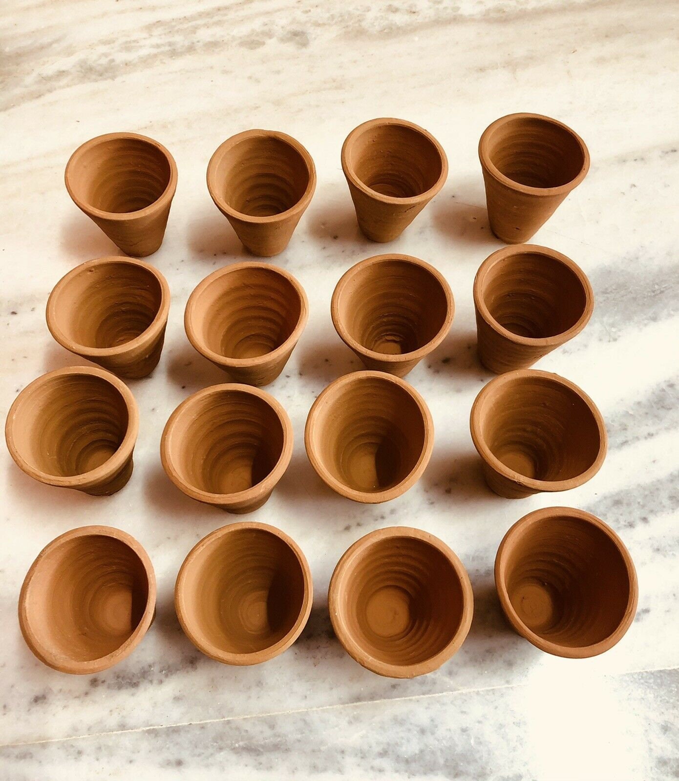 6 PC Handmade Clay TerraCotta Tea Cups/ Glasses Kulhad Kulhar | Etsy