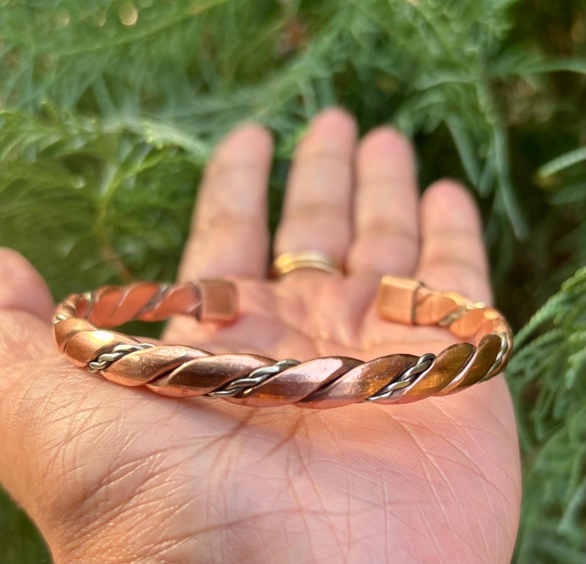 1 Pc Pure Copper and Silver Healing Bangle, Cuff, Bracelet, Jewelry ...