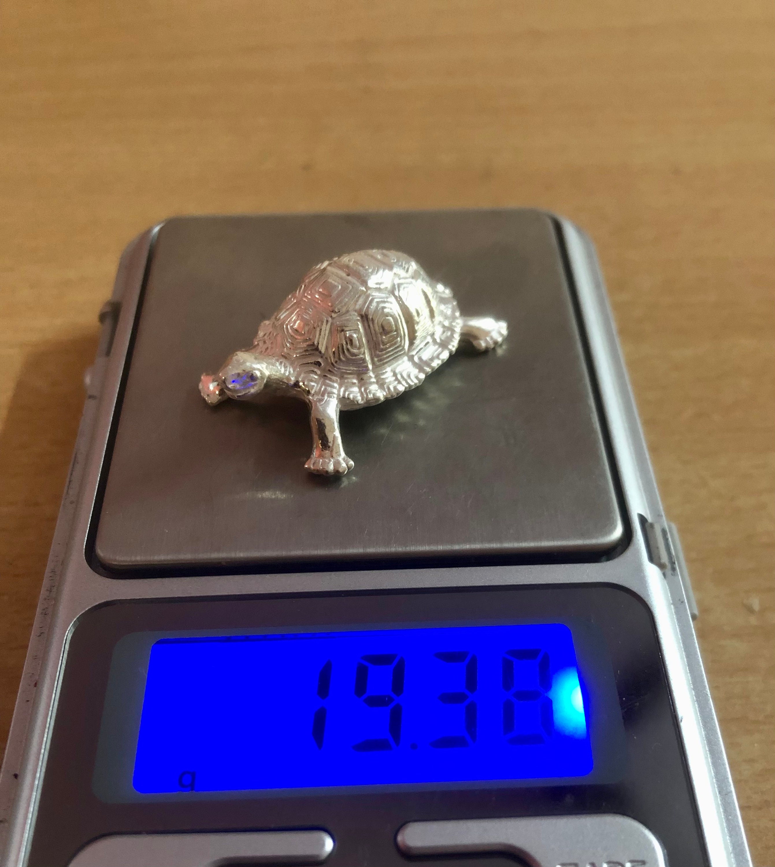 999 Silver Hindu Religious Lord Vishnus Turtle Kachua Kurma Avatar 3.5 ...