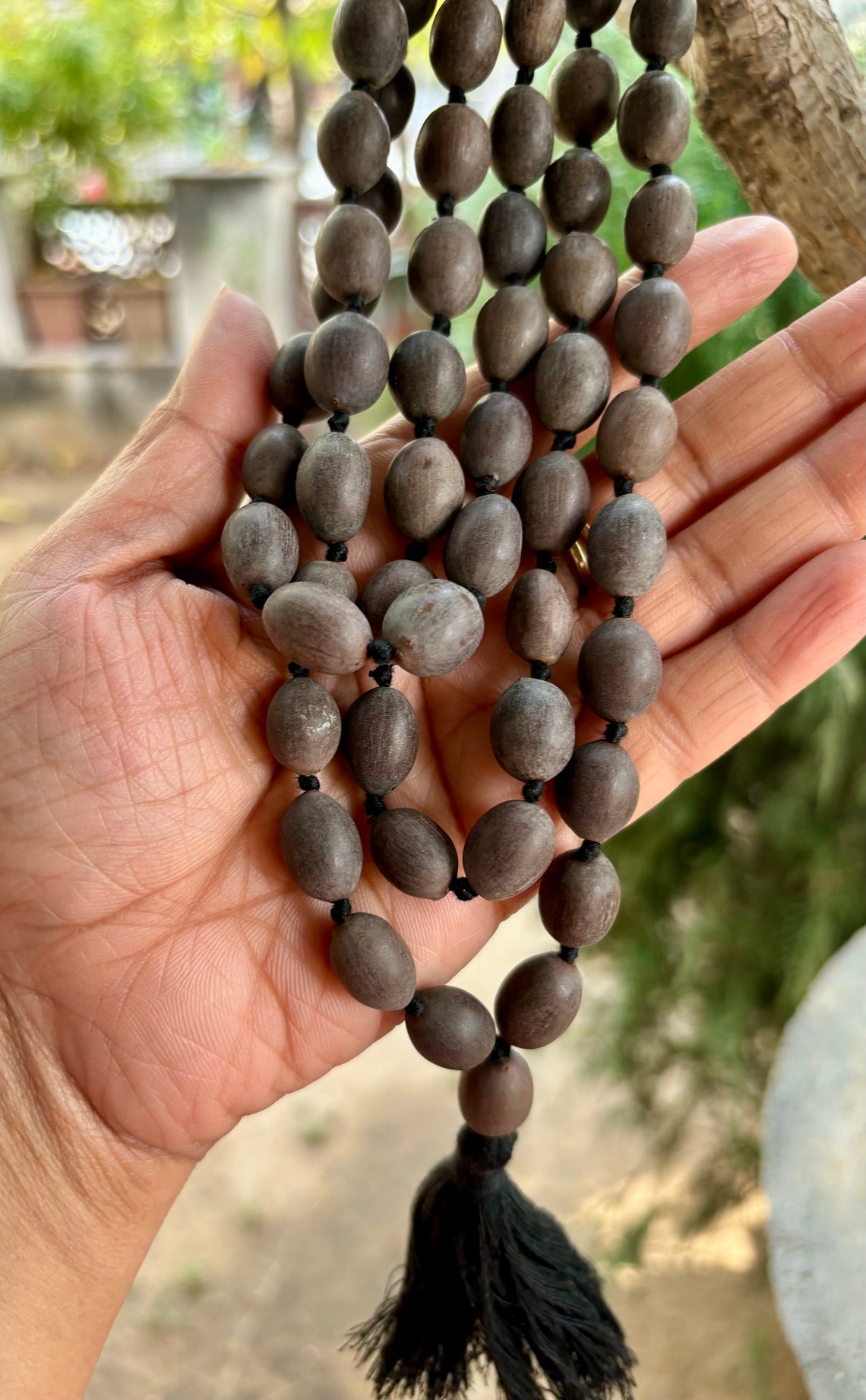 KAMAL GATTA Lotus Seed Original Mala ROSARY 108+1 Bead 68 Inch Prayer ...