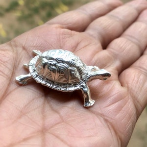 999 Silver Hindu Religious Lord Vishnus Turtle Kachua Kurma Avatar 3.5 ...